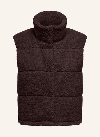 Only Steppweste Aus Teddyfell braun