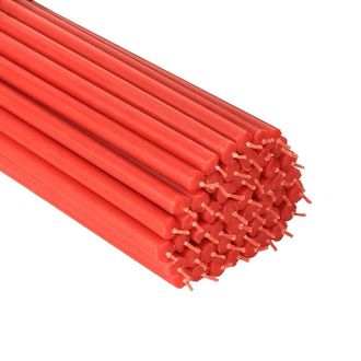 NKlaus 750g (ca. 50 St.) Altarkerzen rot ru&szlig; tropffrei Kerzen Osterkerzen L: 28cm 36325