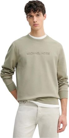 Michael Kors SweaT-shirt en coton m&eacute;lang&eacute; avec logo en relief - Homme - Sweatshirts et sweats &agrave; capuche - Vert - Taille: 2XL