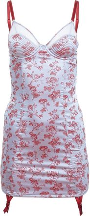 Fleur du Mal robe-nuisette Bebe à fleurs en jacquard - Bleu