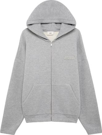 Autry Homme, Sweatshirts et sweats &agrave; capuche, Gris, Taille: XS Sweat &agrave; capuche avec logo
