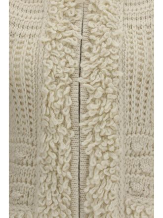 Fendi Chunky Cable-Knit Wool and Alpaca Gilet - Ivory
