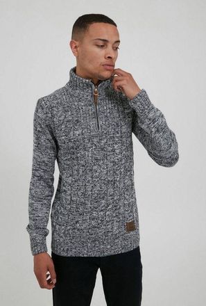 Solid Troyer SDPankraz Wärmender Strickpullover mit Zopfstrickmuster