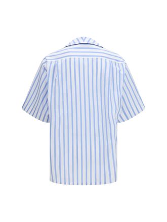 Dolce & Gabbana Striped Cotton-Silk Shirt - Blue