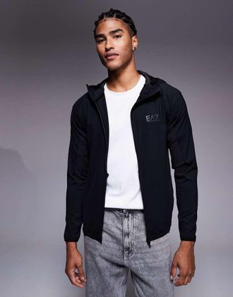 Emporio Armani Armani - EA7 Vigor - Kapuzenjacke in Schwarz mit Logo