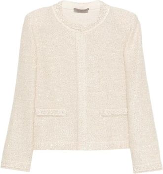 D.exterior Femme, Vestes, Beige, Taille: 42 FR Long-sleeve Pocket Jacket