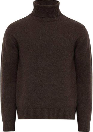 Maison Margiela Pull Col Roul&eacute; - Marron