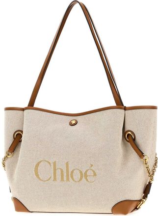Chlo&eacute; Womens Sand Canvas Chlo&atilde;&copy; Clover Shopping Bag Claybrown Borse A Tracolla