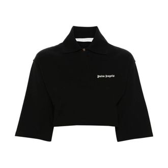 Palm Angels Polo Shirt - - Tops - Damen - Schwarzk - XS