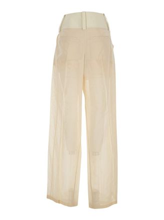 Sportmax Womens Trousers Spsferito White Cotton
