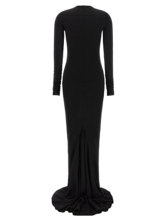 Rick Owens Cotton Jersey Maxi Dress - Black