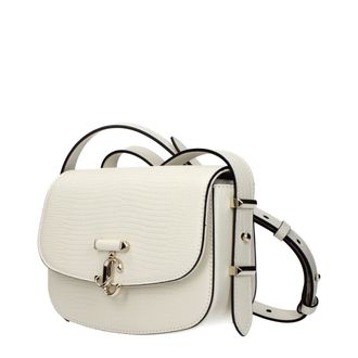 Jimmy Choo London Womens White Leather Shoulder Bag