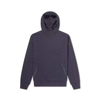C.P. Company Diagonal Fleece Goggle Hoodie - - Sweatshirts & Hoodies - Herren - Blau - XL
