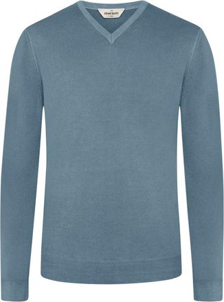 Gran Sasso Leichter Pullover aus feiner Schurwolle mit V-Ausschnitt in