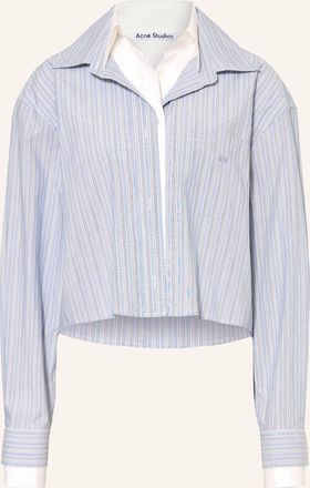 Acne Studios Hemdbluse Im Materialmix blau