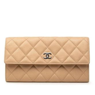 Chanel Pre-owned Long Flap Wallet - - Pre-owned - Damen - Beige - ONE SIZE