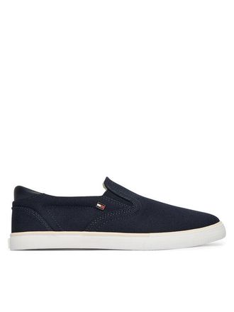 Tommy Hilfiger Sneakers aus Stoff Th Low Profile Slip On FW0FW09103 Dunkelblau