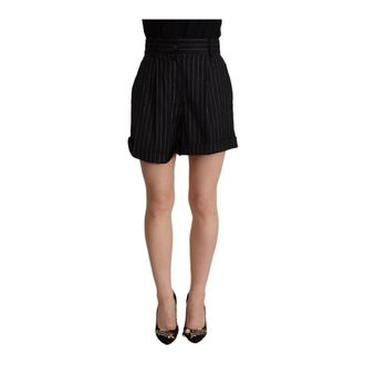 Dolce & Gabbana Femme, Shorts, Noir, Taille: 36 FR High Waist Trouser Bermuda Shorts