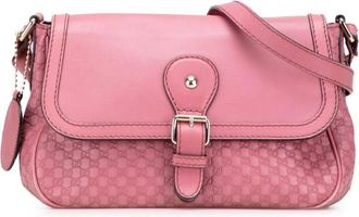 Gucci Sac bandouli&egrave;re en cuir Pre-owned avec sangle r&eacute;glable et d&eacute;tail boucle - Femme - Pre-owned - Rose - Taille: ONE Size
