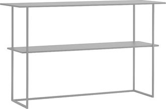 Luna Via Konsole Alex Farbig Freistehend, Moderne Ablage aus Metall, Montiert, Made in Europe (Grau)