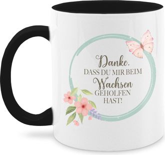 Shirtracer Tasse Tassen 325ml - Erzieher - Danke dass du mir beim wachsen geholfen hast | Kita Abschiedsgeschenk | Kindergarten Abschied Geschenk | Tagesmutter A