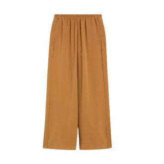 Max Mara Femme, Pantalons, Brun, Taille: 36 FR Wide Satin Pantalons