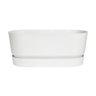 ELHO Jardini&egrave;re Greenville Terrasse 78 x 35 x 33 cm avec roulettes - Blanc - Elho