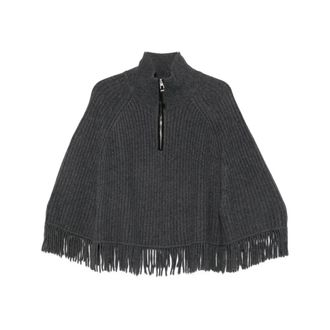 SIMKHAI Rippstrickpullover mit Fransenbesatz - - Knitwear - Damen - Grau - S