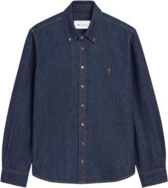 Ami Homme, Chemises, Bleu, Taille: S Chemise en denim brut