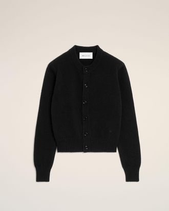 Ami Ami Paris - Cardigan noir col rond en cachemire Ami de Coeur Noir - Taille : XXS - pour Femme