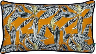 furn. Wylder Tropics Ebon Wilds Nkiru Tropical Piped Feder gef&uuml;lltes Kissen