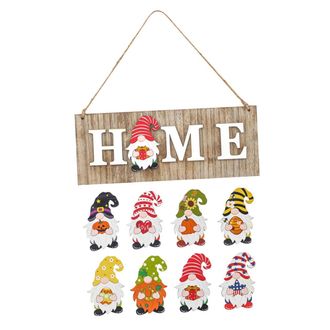 Angoily Dekoratives Türschild aus Holz Wechselbarer Türanhänger Willkommensschild Selbstgemacht Holz Türplatte für Haustür und Wohnung