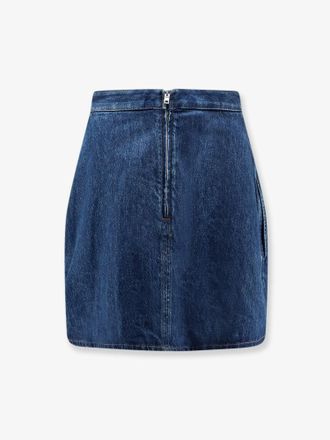 Givenchy Womens Mini Skirt Cocoon Denim Blue Cotton