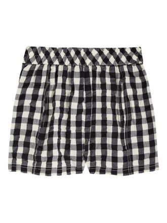Free People checked shorts - Schwarz