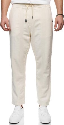 Indicode Herren INIndie Stoffhose aus Baumwolle | Herrenhose Freizeithose M&auml;nner White Asparagus, XL