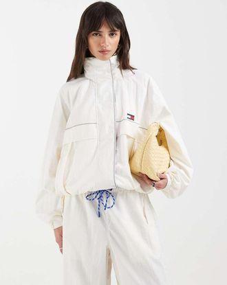 Tommy Jeans Windjacke in Wei&szlig;, Kombiteil