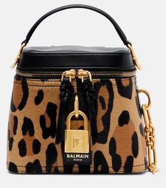 Balmain Trousse de maquillage Pulse en cuir façon poulain