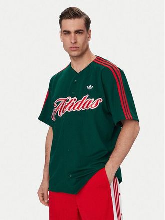 adidas T-Shirt Summer League Varsity Baseball KE2245 Gr&uuml;n Oversize