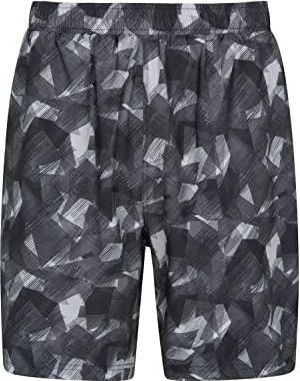 Mountain Warehouse Short de Course Hommes Hurdle - Short de Sport l&eacute;ger, Haute Absorption, s&eacute;chage Rapide, Boxer int&eacute;rieur en Filet - Jogging et Camping Noir XXS