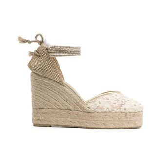 Castaner Femme, Chaussures, Blanc, Taille: 37 EU Clair Wedge