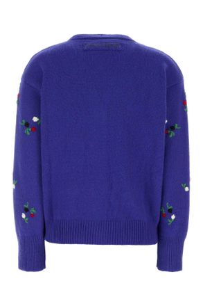 Marni Womens Blue Wool Blend Cardigan Bluette Maglieria Sweater
