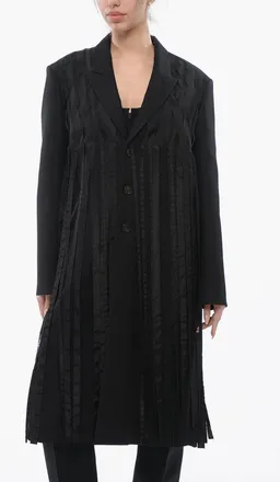 Dior Mischwollmantel MANTEAU mit Fransen Dior