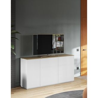 TemaHome home24 Sideboard Join III 160 x 84 x 50cm Weiß/Weiß/Eiche