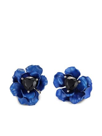 Anabela Chan boucles doreilles Midnight Roses en or 14ct - Argent