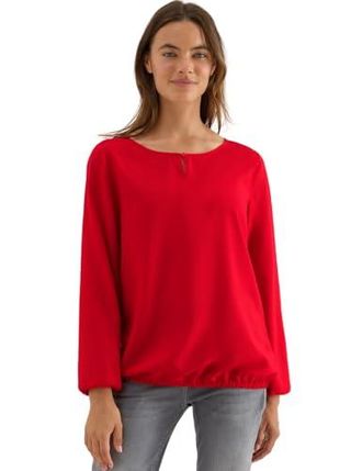 Cecil 3411876 Chemisier de Couleur Unie, Rouge Fiery, XL Femmes