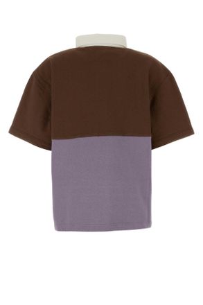 Prada Colorblock Cotton Polo Shirt - Brown