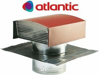 Atlantic Sortie de toiture vmc 125 mm m&eacute;tallique pour tuile rouge
