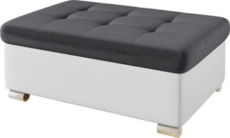 Mirjan24 Hocker Niko groß Sitzhocker Polsterhocker Sitzbank Fußbank Pouf Farbauswahl (Soft 017 + Kronos 22)