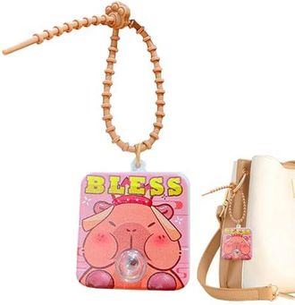 Generic pendentif de sac, porte-cl&eacute;s de voiture Capybara - Pendentif anti-stress pour homme et femme - D&eacute;coration de sac &agrave; dos, 1, Refer to description