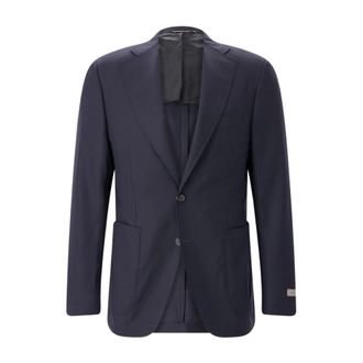 Canali Wollblazer - - Jackets - Herren - Blau - L